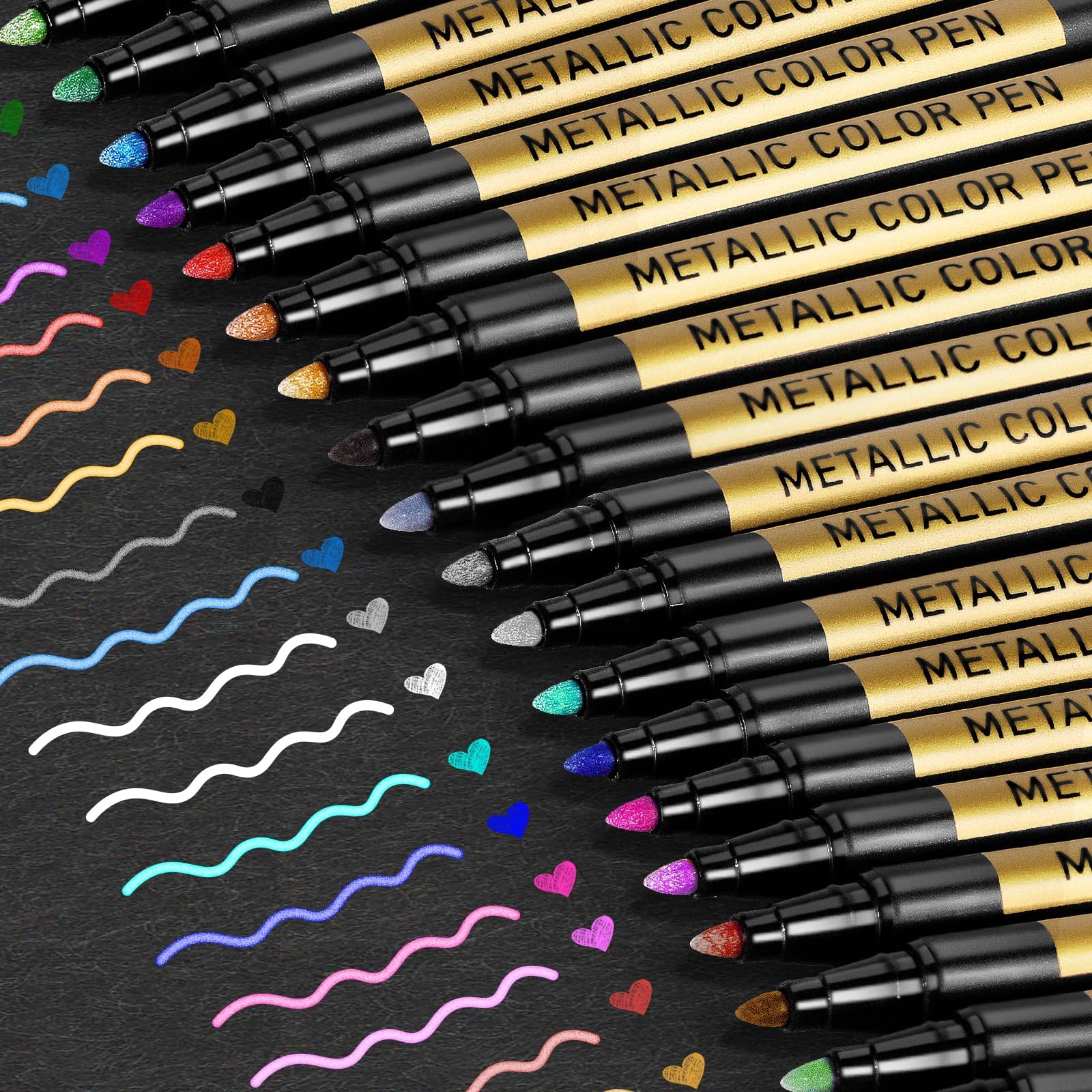 36 Colores Plumones Acrilicos Doble Punta, LINEVEO Plumones de Pintura ...