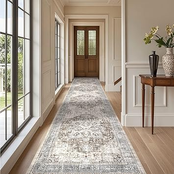 Amazon.com: Tortania Area Rug 3x14 Runner Rugs - Washable Vintage ...