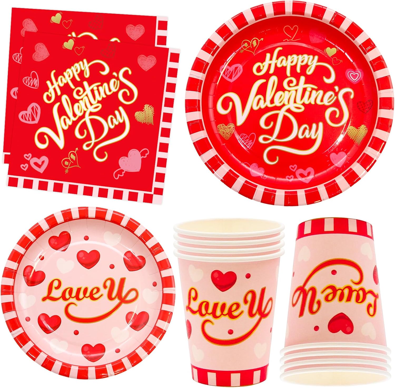 Amazon.com | ceiba tree Valentines Tableware Set: Dinnerware Sets