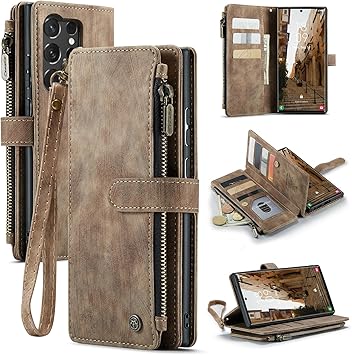 SeNool Hülle Kompatibel mit Samsung Galaxy S25 Ultra 5G, Klapphülle ...