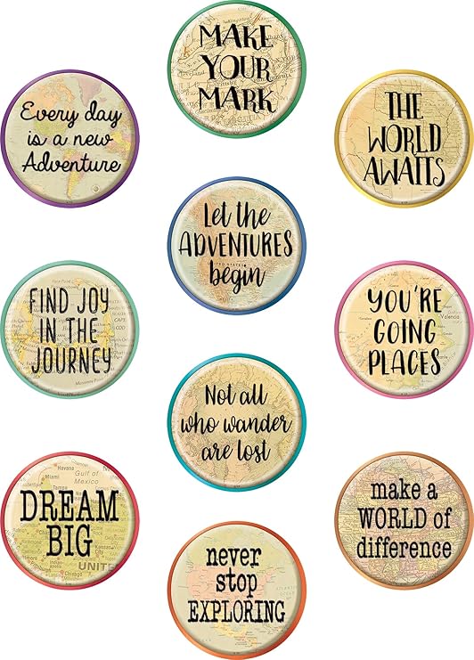 Amazon.com : Teacher Created Resources Travel The Map Positive Sayings ...