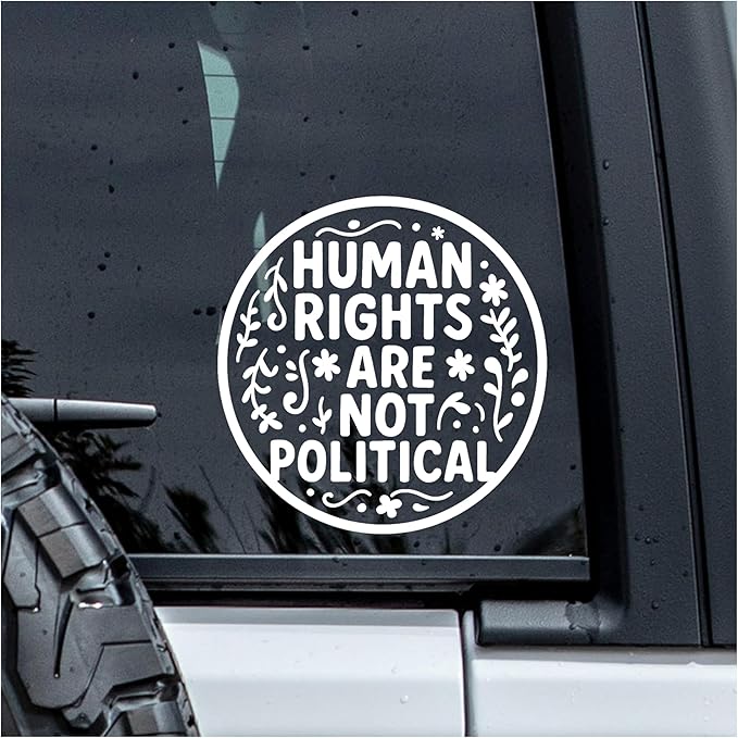 Amazon.com: MYMKO Human Rights are Not Political Decal, Floral Car ...