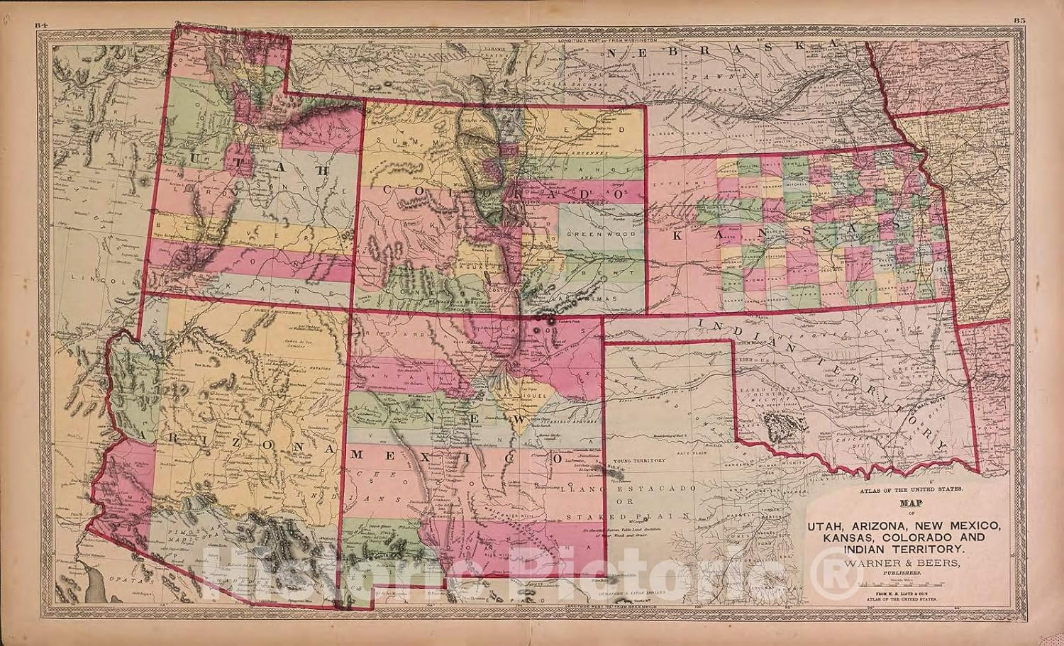 Amazon.com: Historic 1870 Wall Map - Atlas of Marshall Co. and The ...