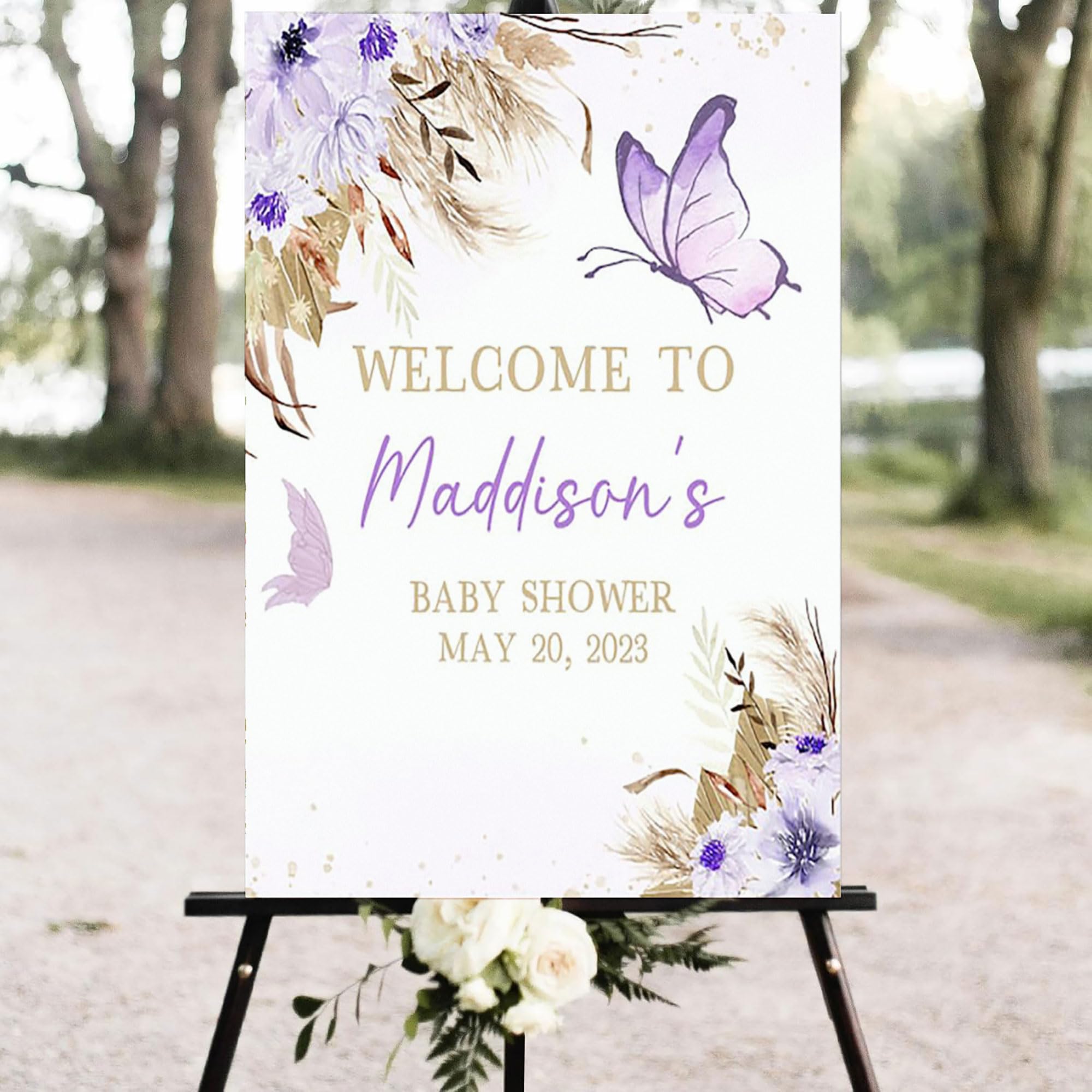 Boho Butterflies Purple Butterfly