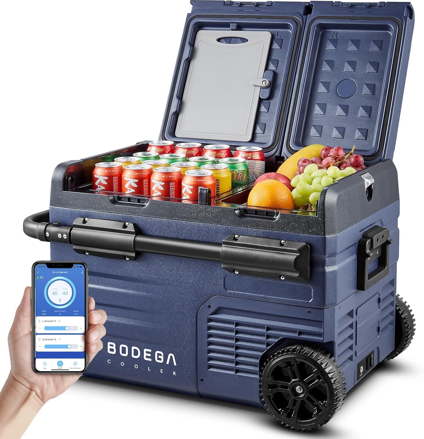 BODEGA EU 35L Compressor Cool Box, Car Fridge with WiFi App Control USB ...