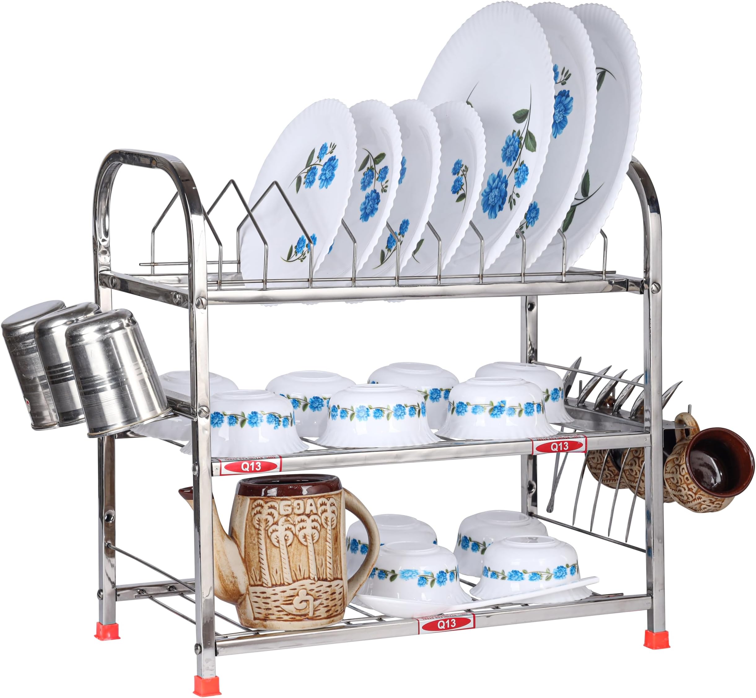 Q13® Stainless Steel Dish Rack for Kitchen Wall Mounted stend | Utensil ...