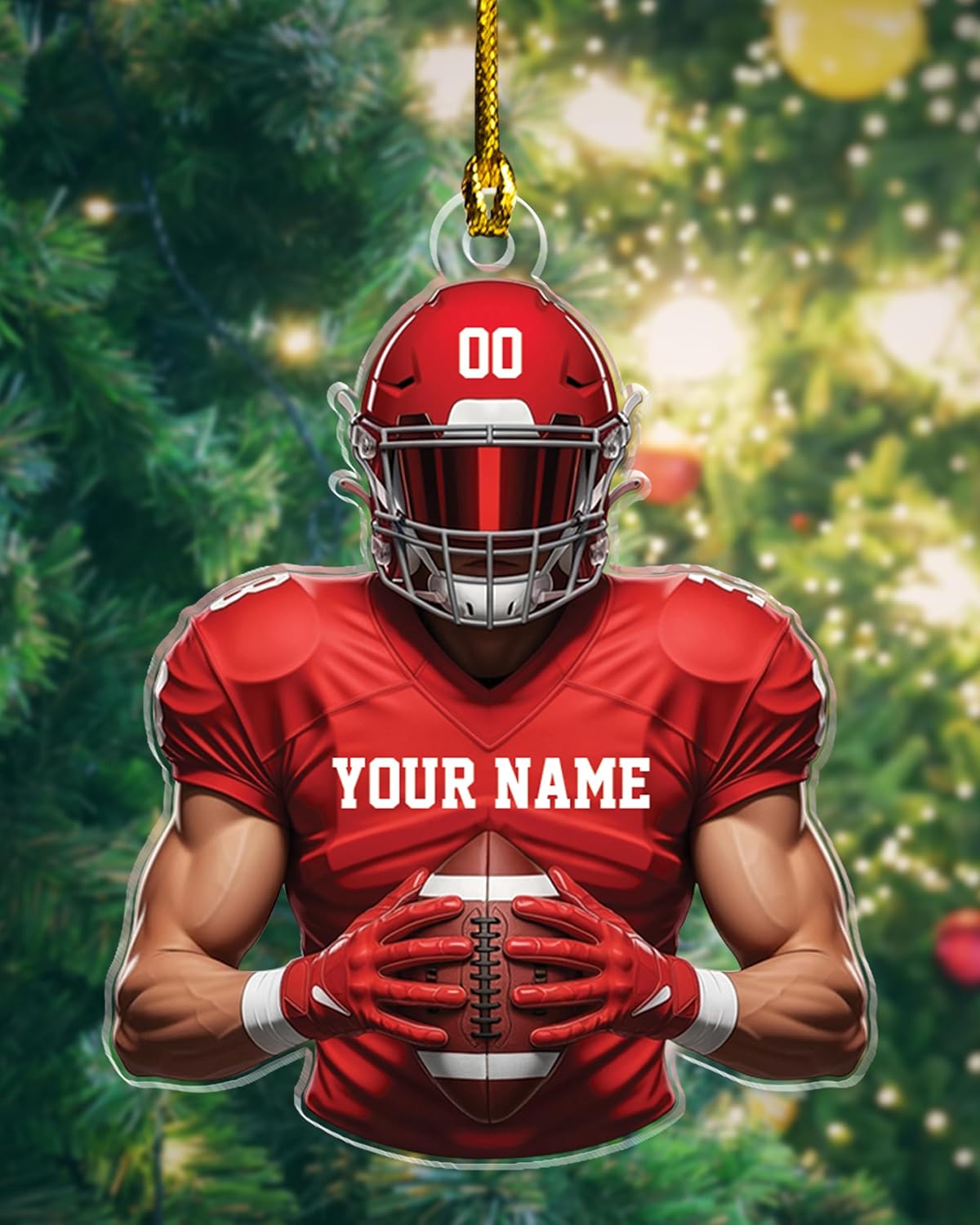 Amazon.com: Personalized American Football Christmas Ornaments – Custom ...
