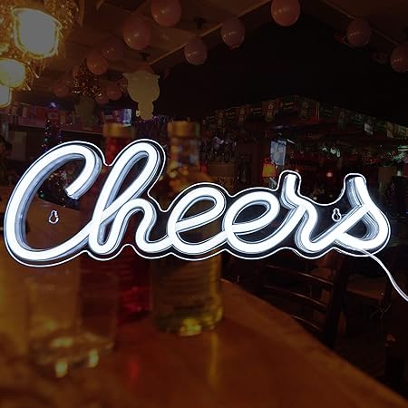 Amazon.com : Cheers Sign Neon Signs USB LED Sign Desk Lightbox Cheers ...