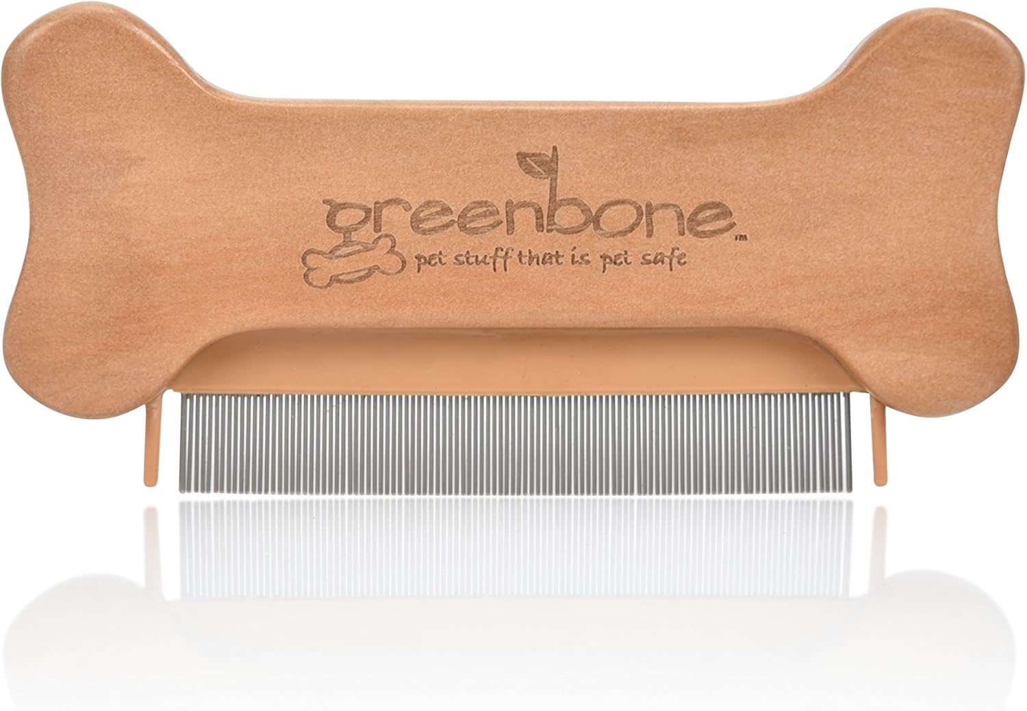 Greenbone Flea and Tick Comb All Natural Bamboo Pet Grooming Brushes ...
