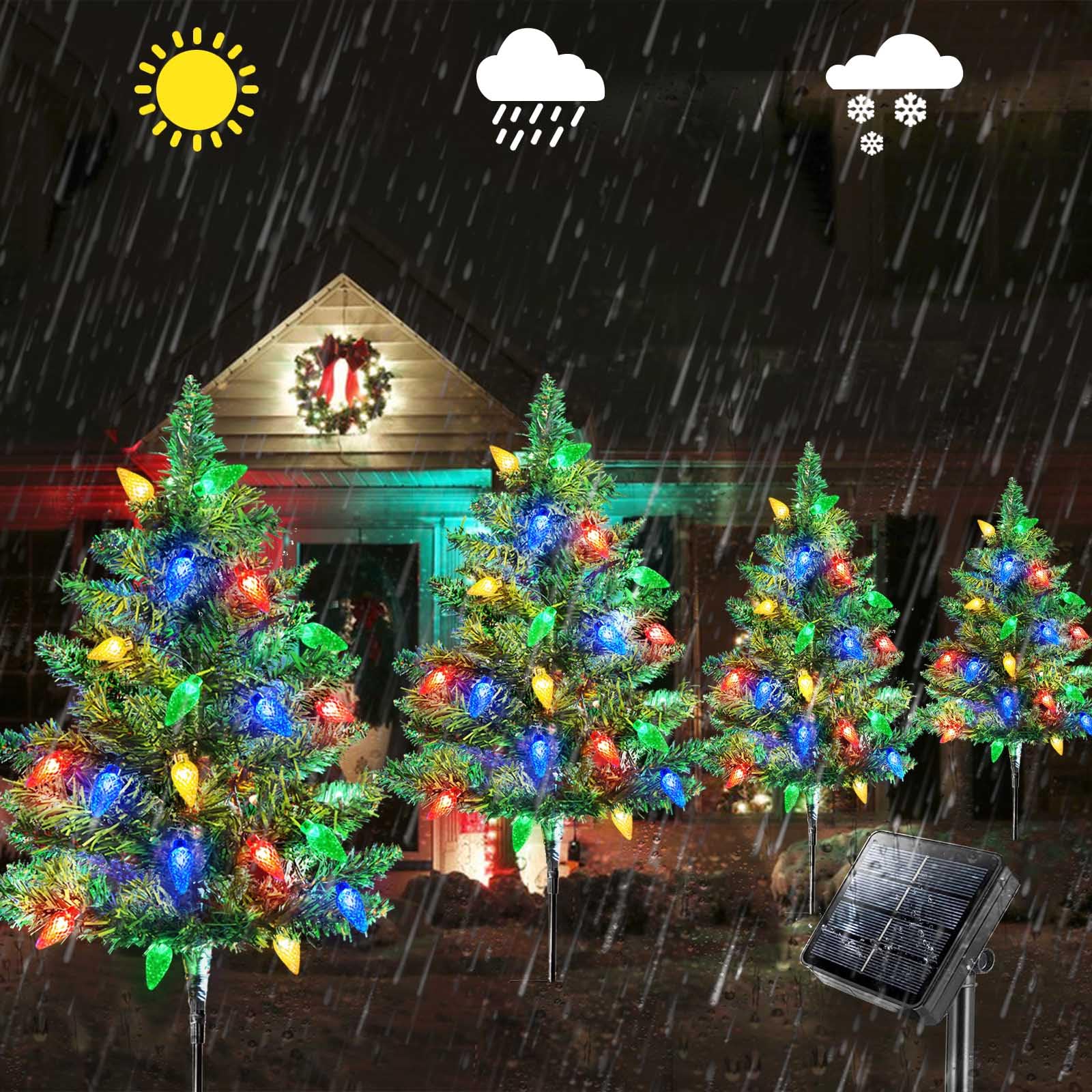 Solar Powered Christmas Lights Tree Smart Garden Solar Powered Triple