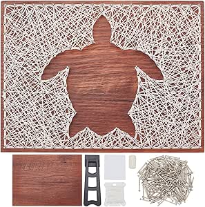 Amazon.com: WEBEEDY DIY Turtle String Art Kit for Beginner Silhouette String Art Pattern DIY ...