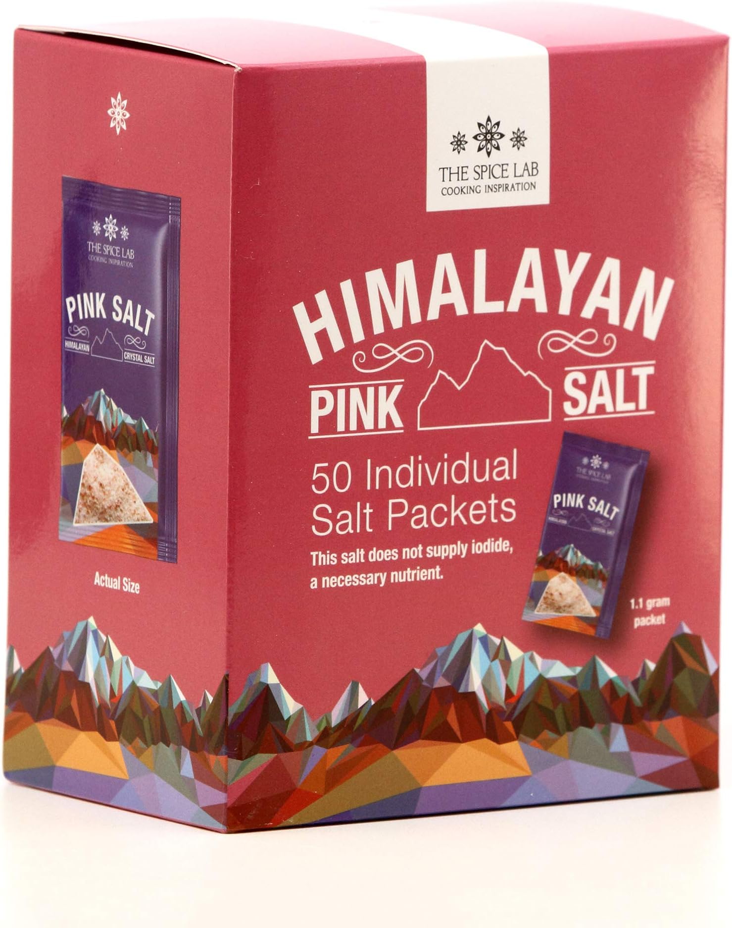 Amazon.com : The Spice Lab Himalayan Pink Salt - Fine - 50 Salt Packets ...