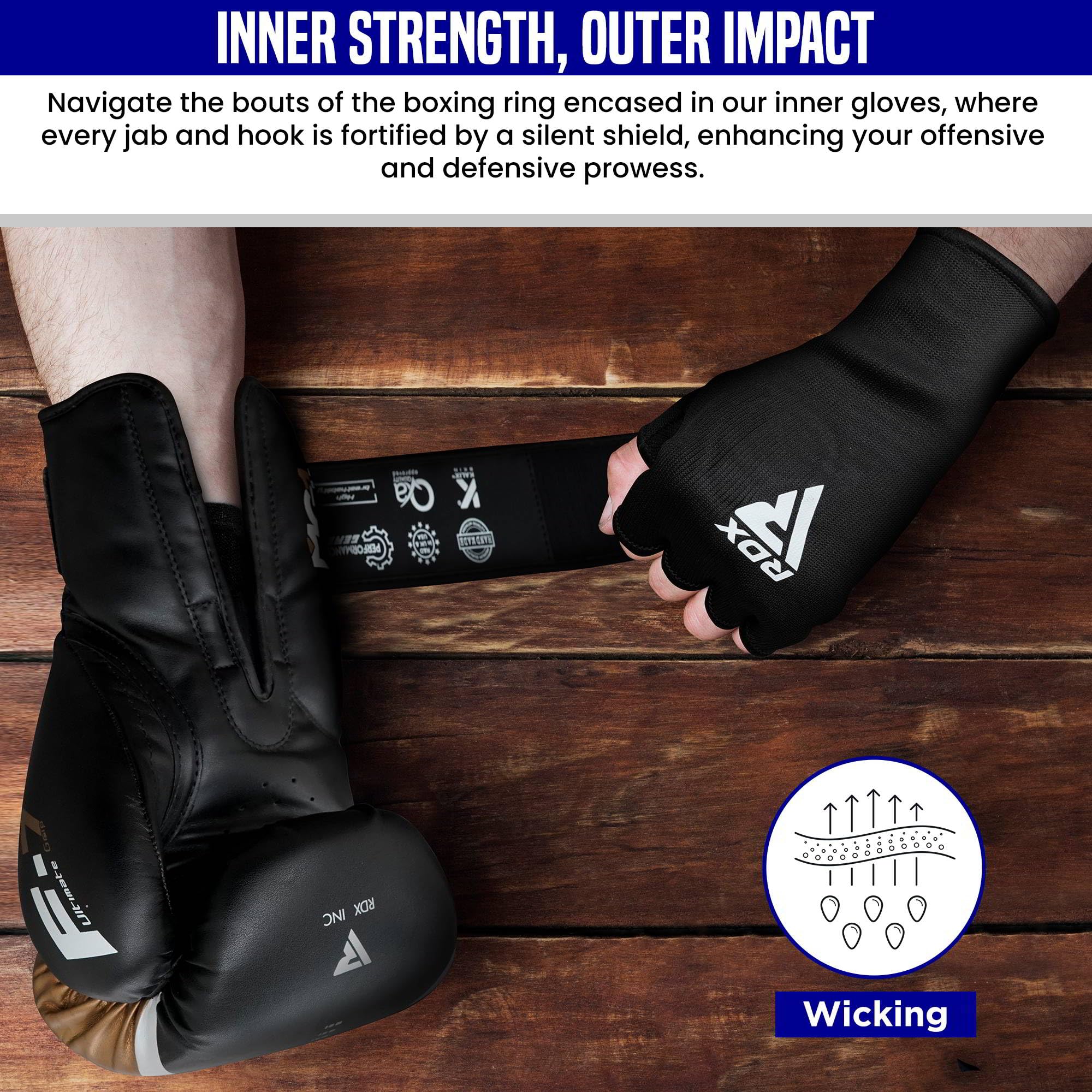 Snapklik.com : Boxing Hand Wraps Inner Gloves Men Women, Half Finger ...