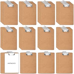 Amazon.com : 50 Pcs Mini Clipboard Bulk 6 x 9 Inch Small Clipboards ...