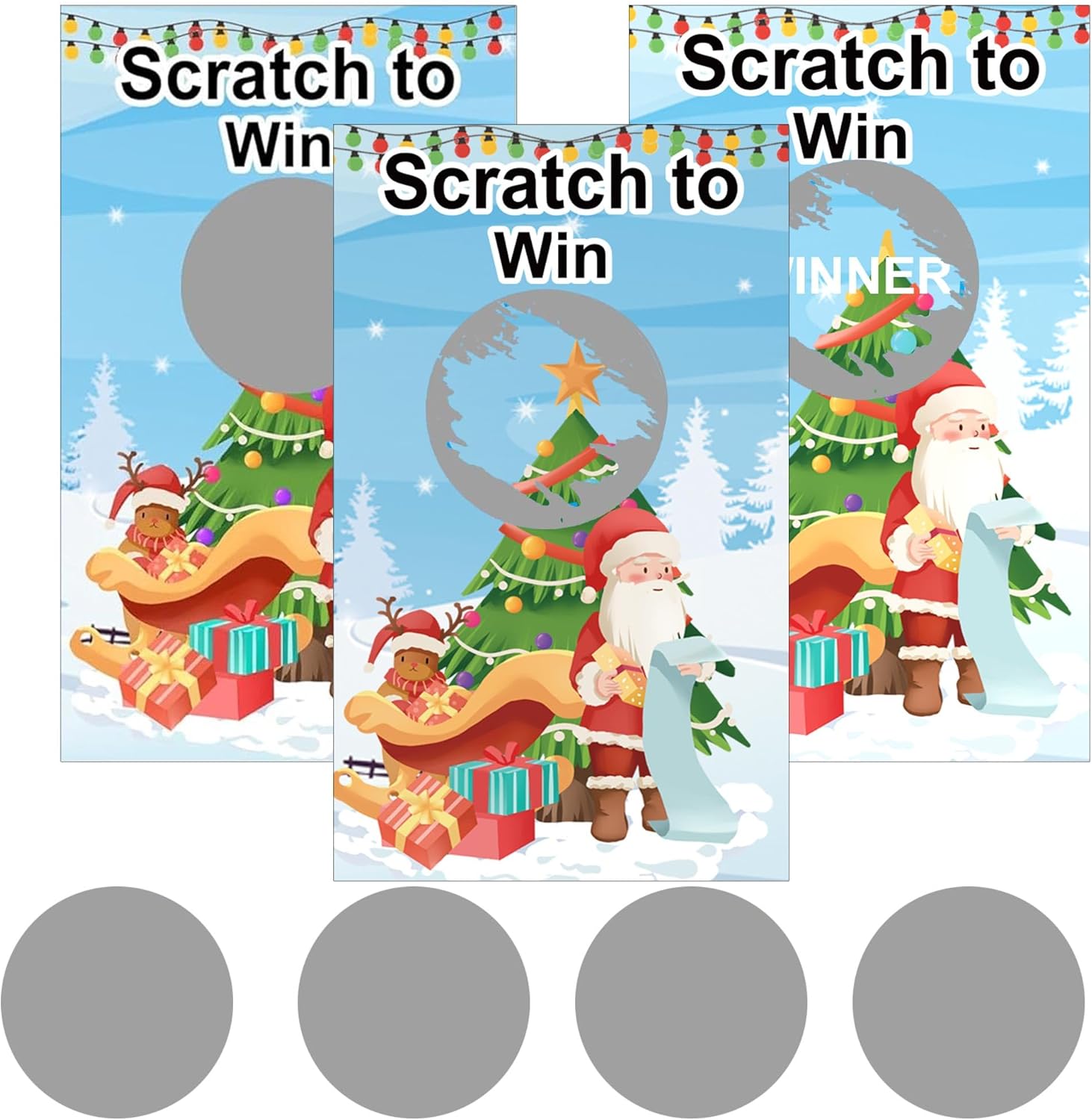 Amazon.com: Christmas Scratch Off Cards Merry Christmas Scratch Off ...