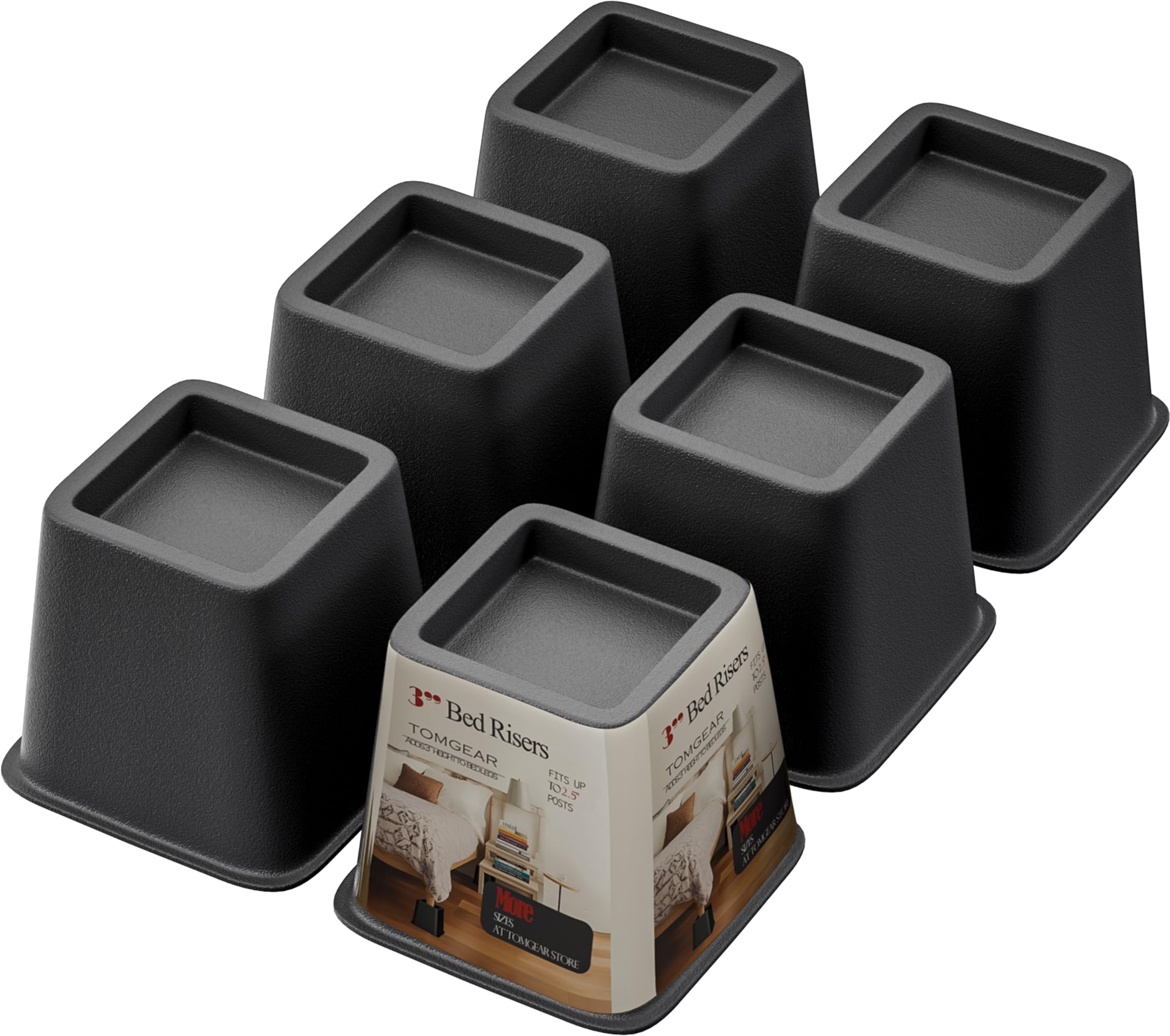 Amazon.com: TomGear Bed Risers 8 inch, Heavy Duty Bed Lifts in Heights ...