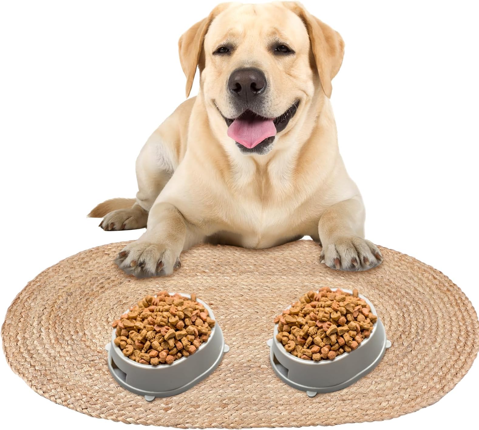 Amazon.com: Creative Co-Op Braided Jute Pet Dish, Natural Mat : Pet ...