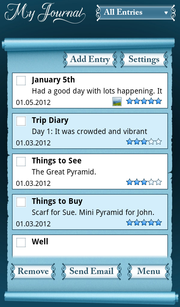 Journal (Kindle Tablet Edition) - App on Amazon Appstore