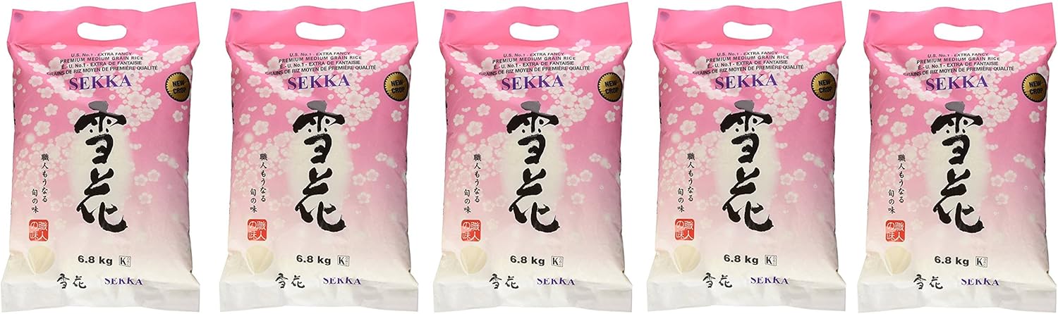 Sekka Sushi Rice, 6.82kg, 5 Pack (6.82kg) : Amazon.ca: Grocery ...