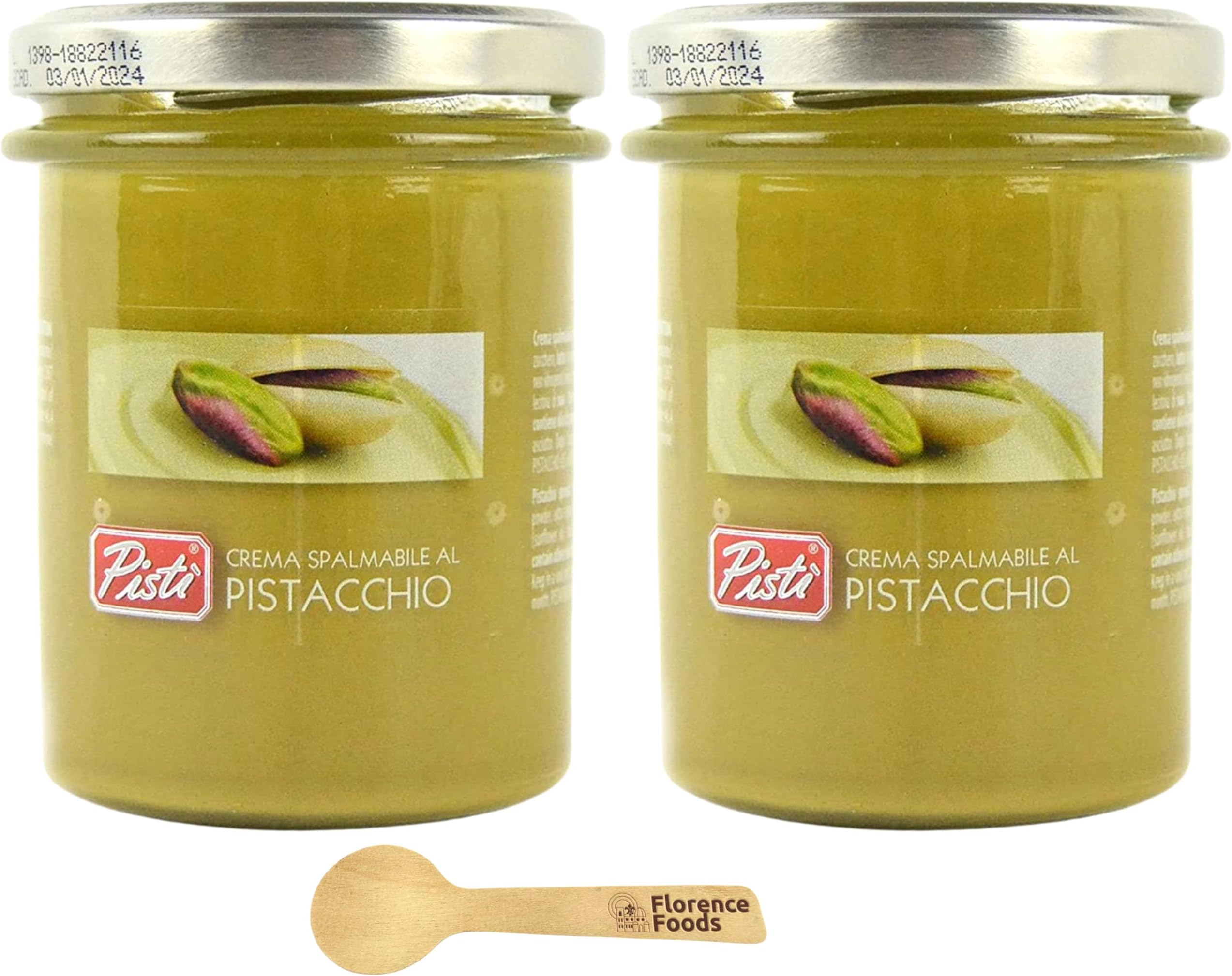 Amazon.com : Pisti Pistachio Cream Spread from Sicily 7.05 oz. (200g)(Pack of 2) Crema di ...