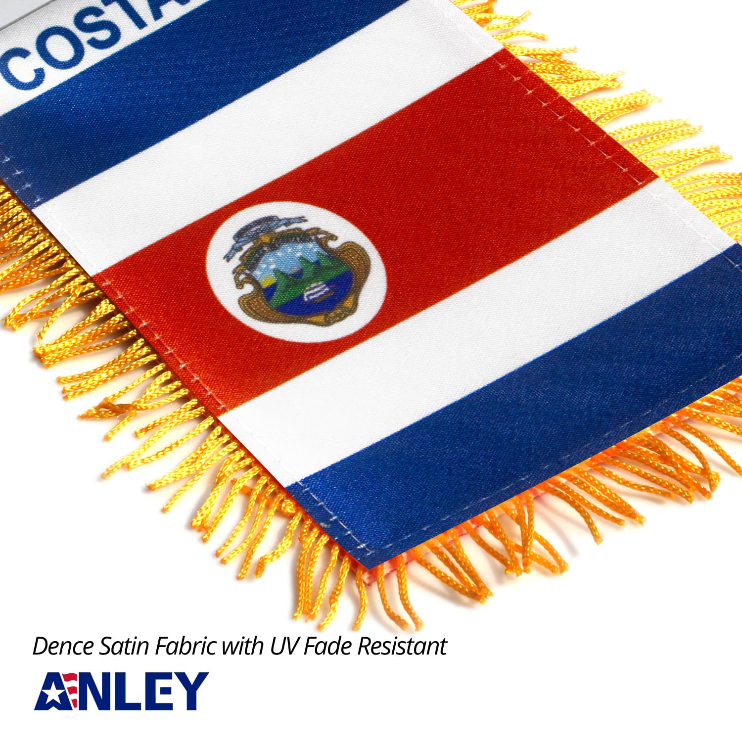 Snapklik.com : Anley 4 X 6 Inch Costa Rica Fringy Window Hanging Flag ...