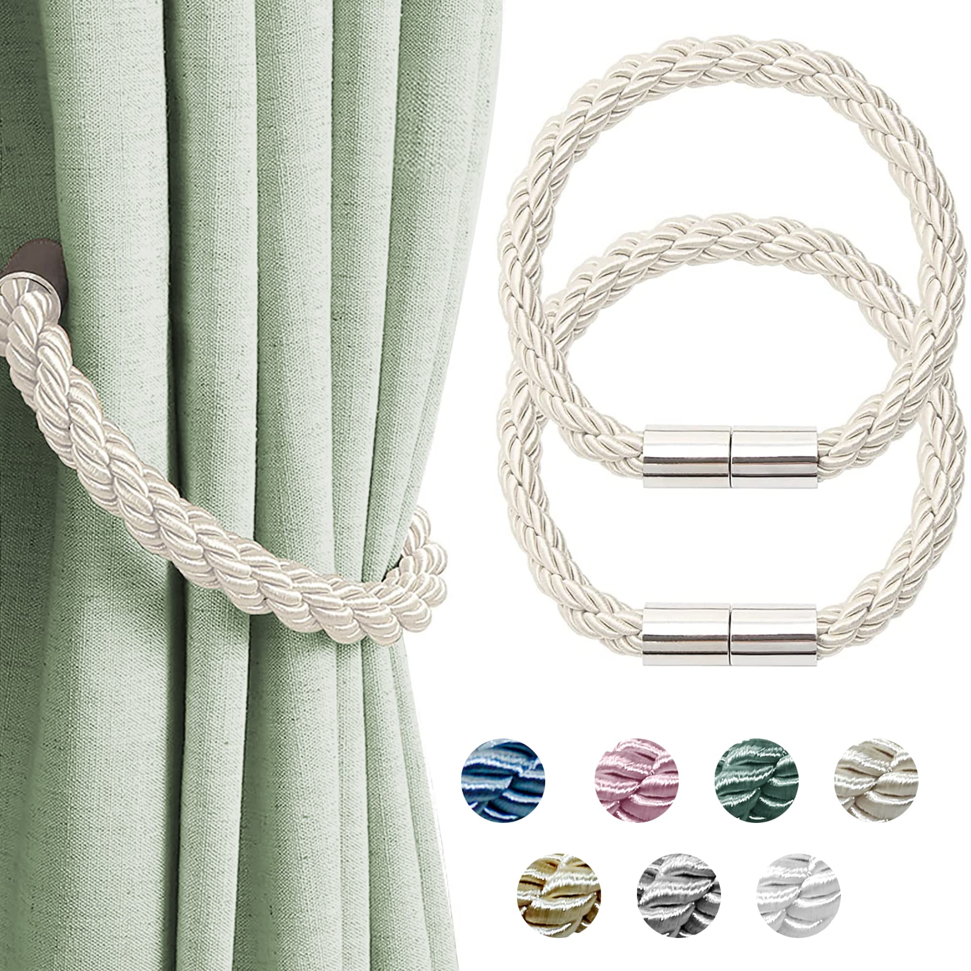 Amazon.com: VIKIMORA Curtain Tiebacks 2pcs Curtain Holdbacks Tie for ...