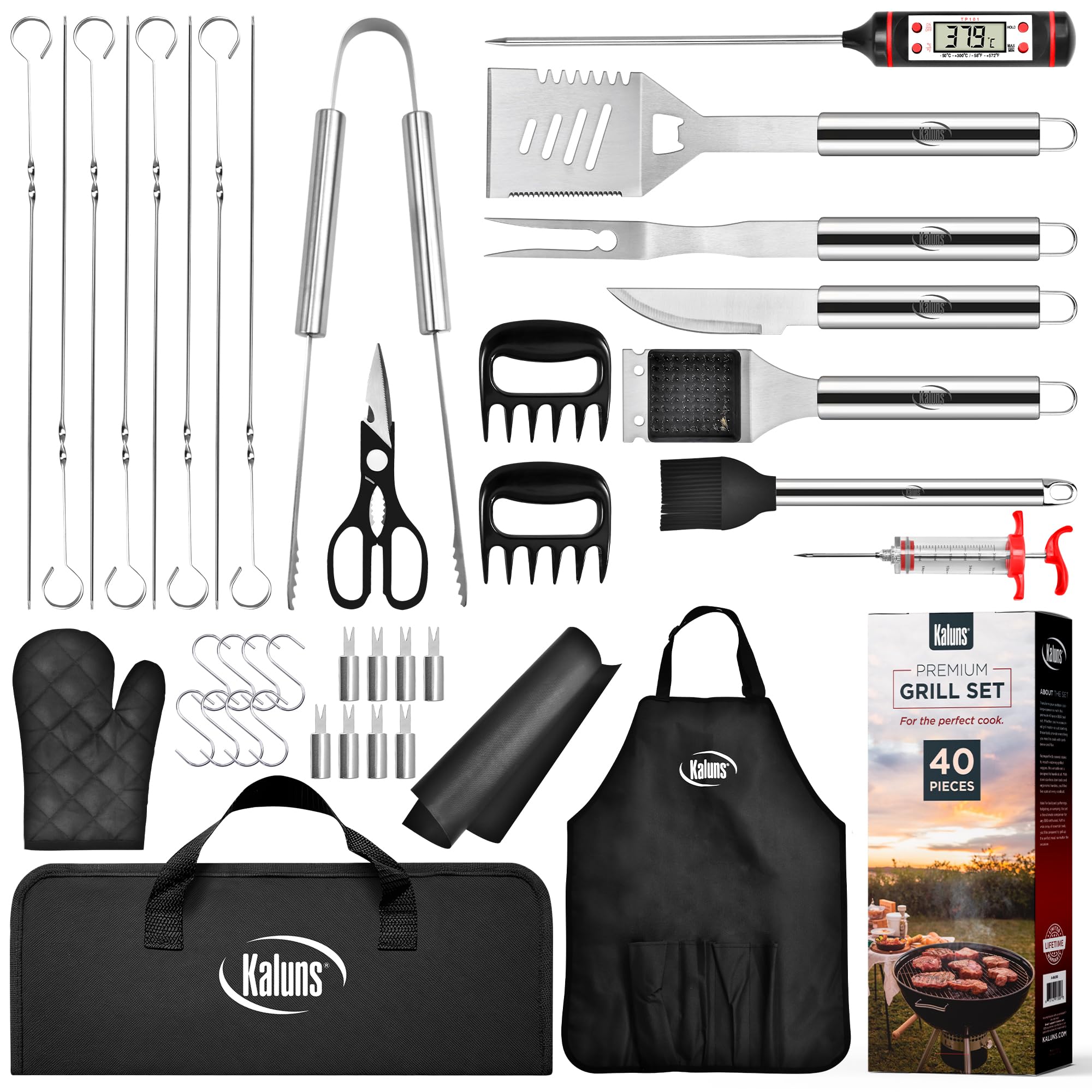 Amazon.com : Kaluns BBQ Accessories, Complete Grill Set Grilling Gifts ...