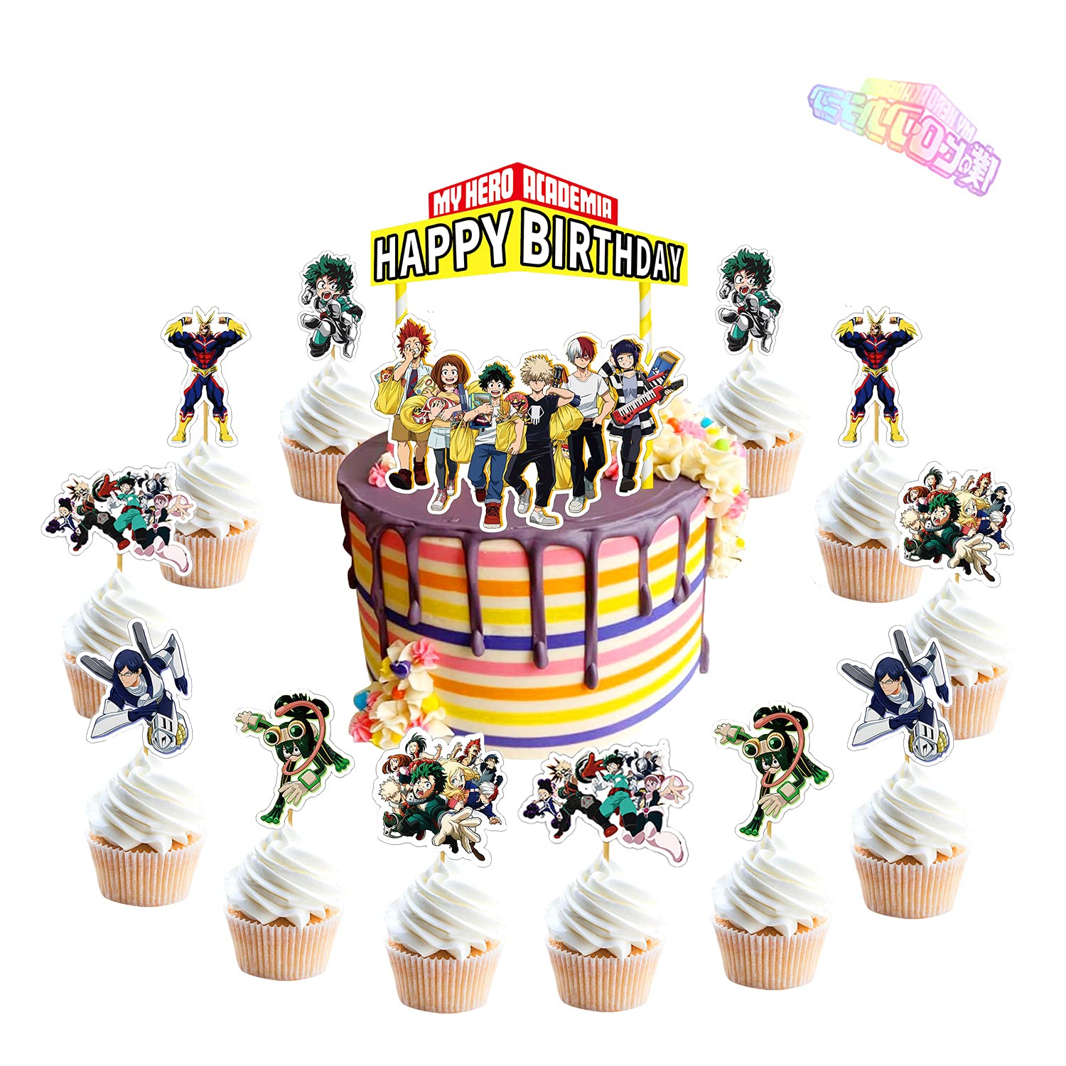 1 Pcs Cute My Hero Academia Birthday Cake Topper 24 | Desertcart South ...