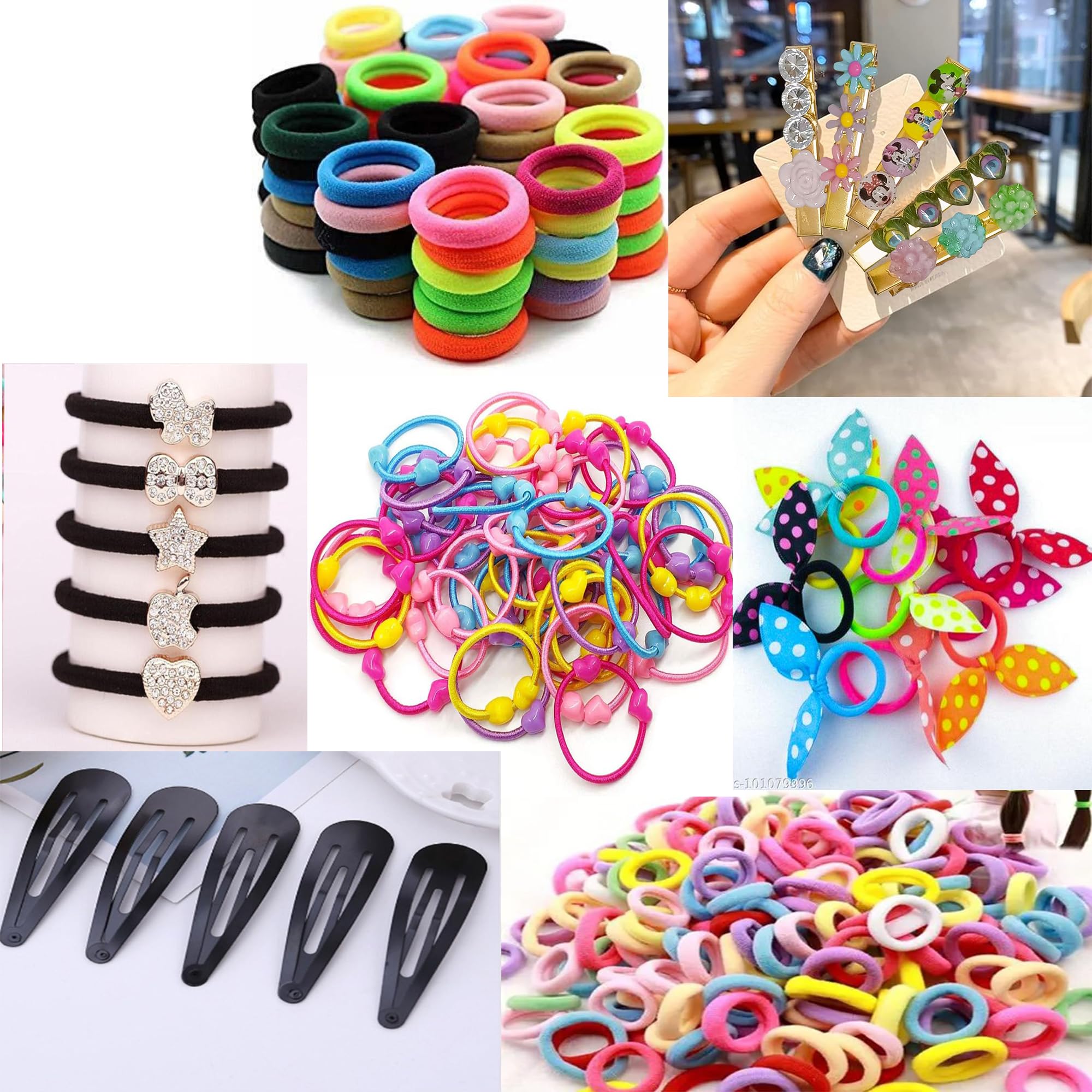 NAVMAV Fancy Kids Multicolor Hair Accessories Combo Item Set-147 Multi ...