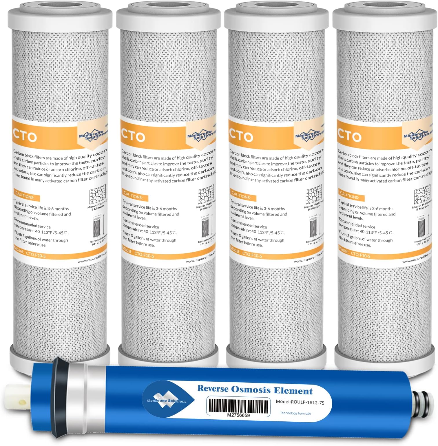 Amazon.com: MewMore FX12P, FX12M, TFM-24 RO Water Filter Replacement ...
