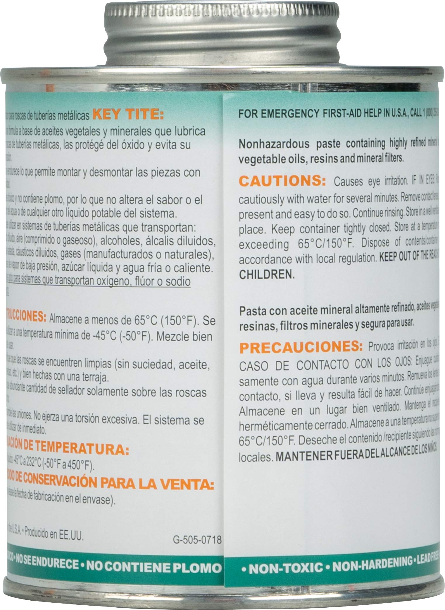 Snapklik.com : Weld-On 10064 505 Key Tite Metal Pipe Thread Sealant ...