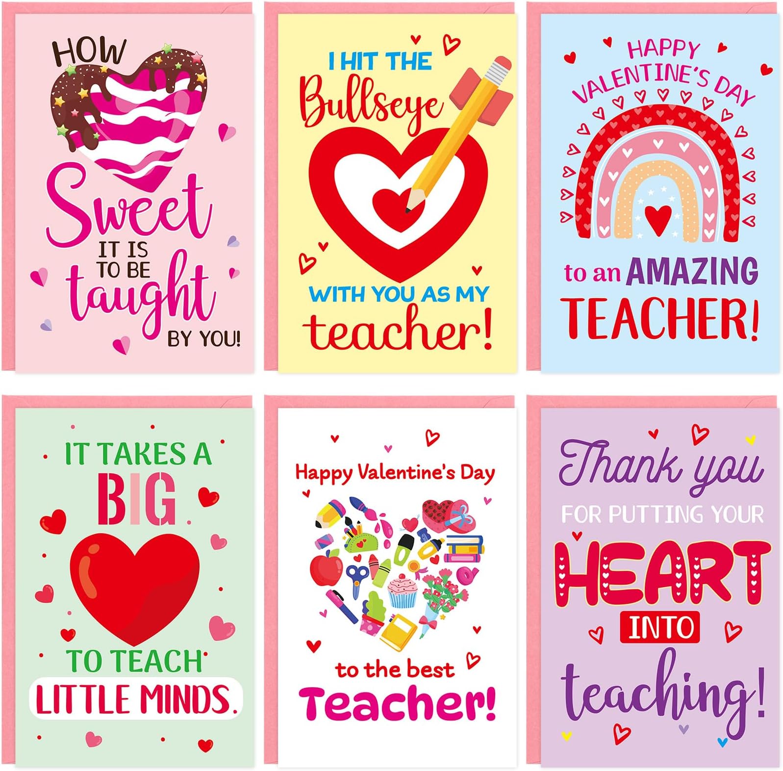 Amazon.com : Outus 48 Pack Teacher Thank You Cards Employee ...