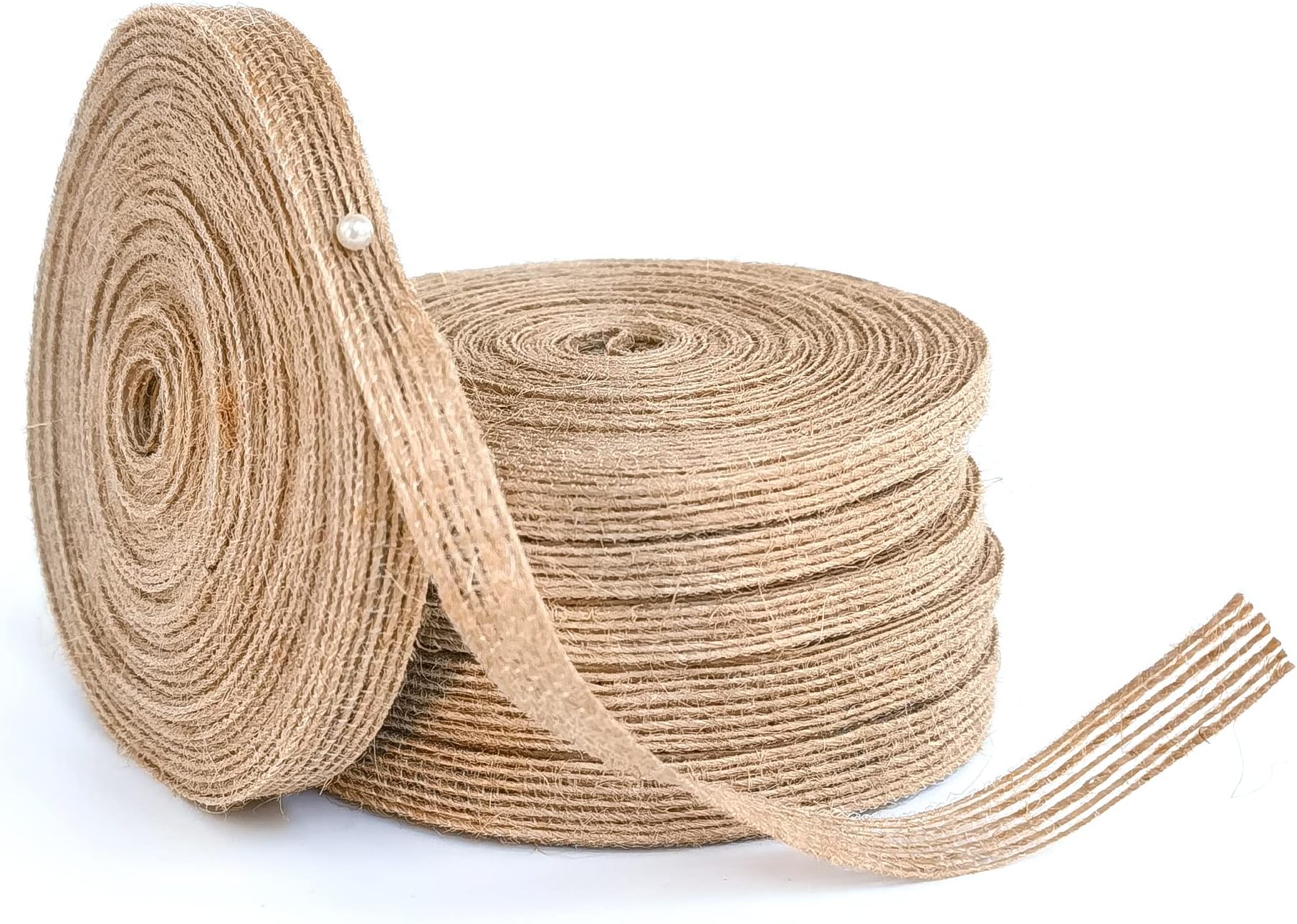 Amazon.com: 65 Yards Jute Burlap Ribbons 3/8" 1/4" Natural Jute Craft ...
