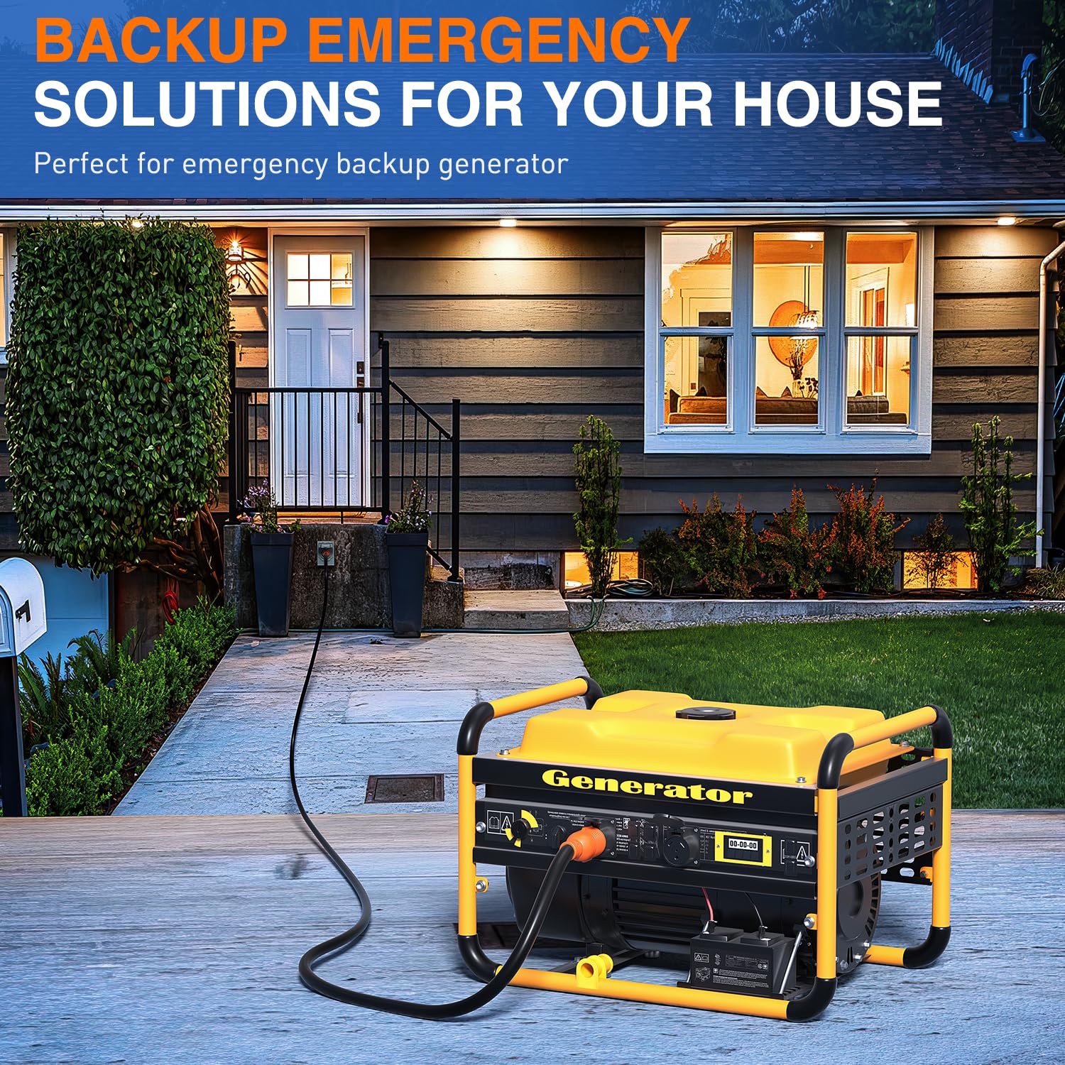 Snapklik.com : 30 Amp 25FT Generator Extension Cord 125/250V 7500 Watt ...