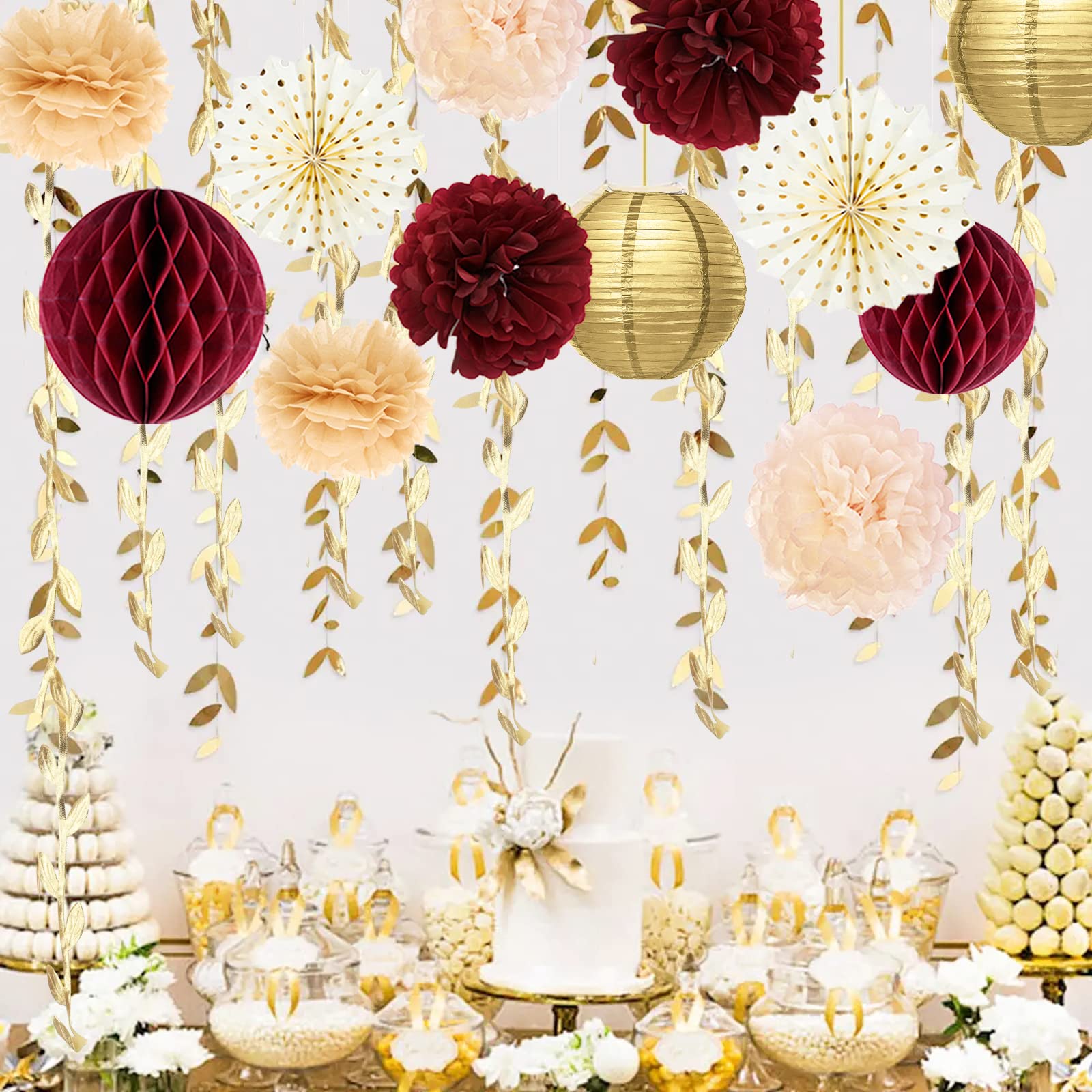 Maroon And Gold Pattern