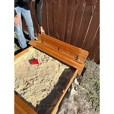 BIRASIL Wood Sandbox with 2 Bench Seats, Sand Boxes India | Ubuy