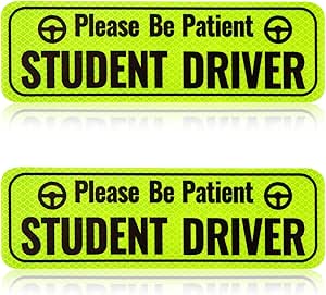 Amazon.com: 2pcs Student Driver Magnet, Please Be Patient Student ...