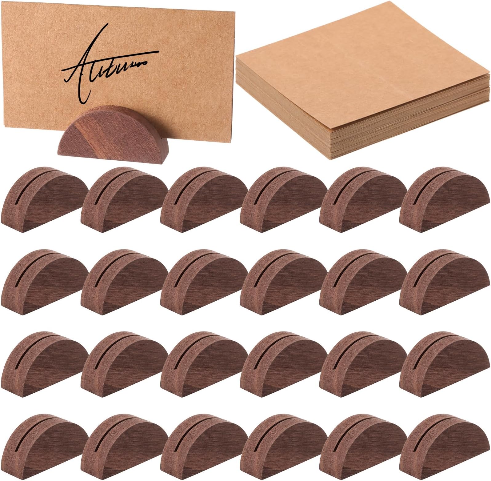 Amazon.com: 20 Pack Mini Wood Table Number Holders - Place Card Holders ...