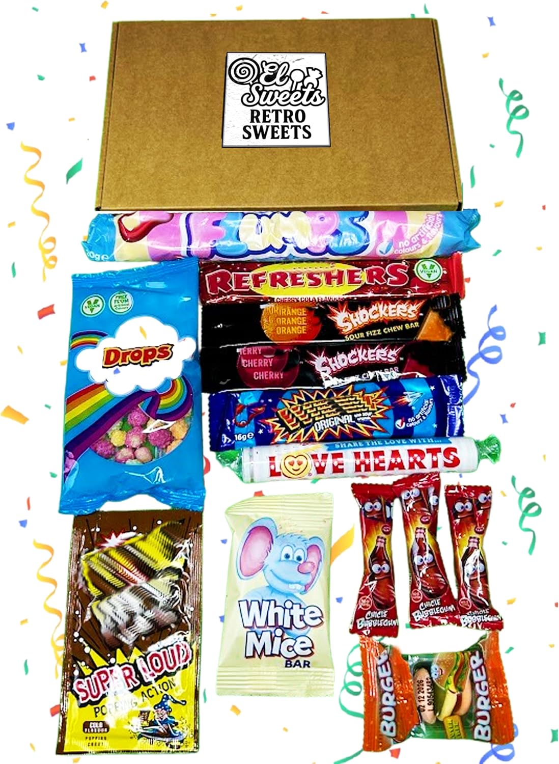 Retro Sweets Gift Box – Old School Sweet Hamper with Mixed Fizzy ...
