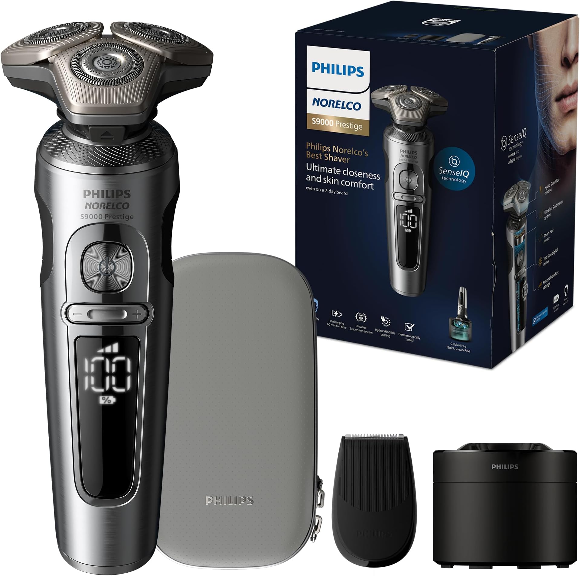 Amazon.com: Philips Norelco Shaver Series 9000 Prestige, Wet and Dry ...