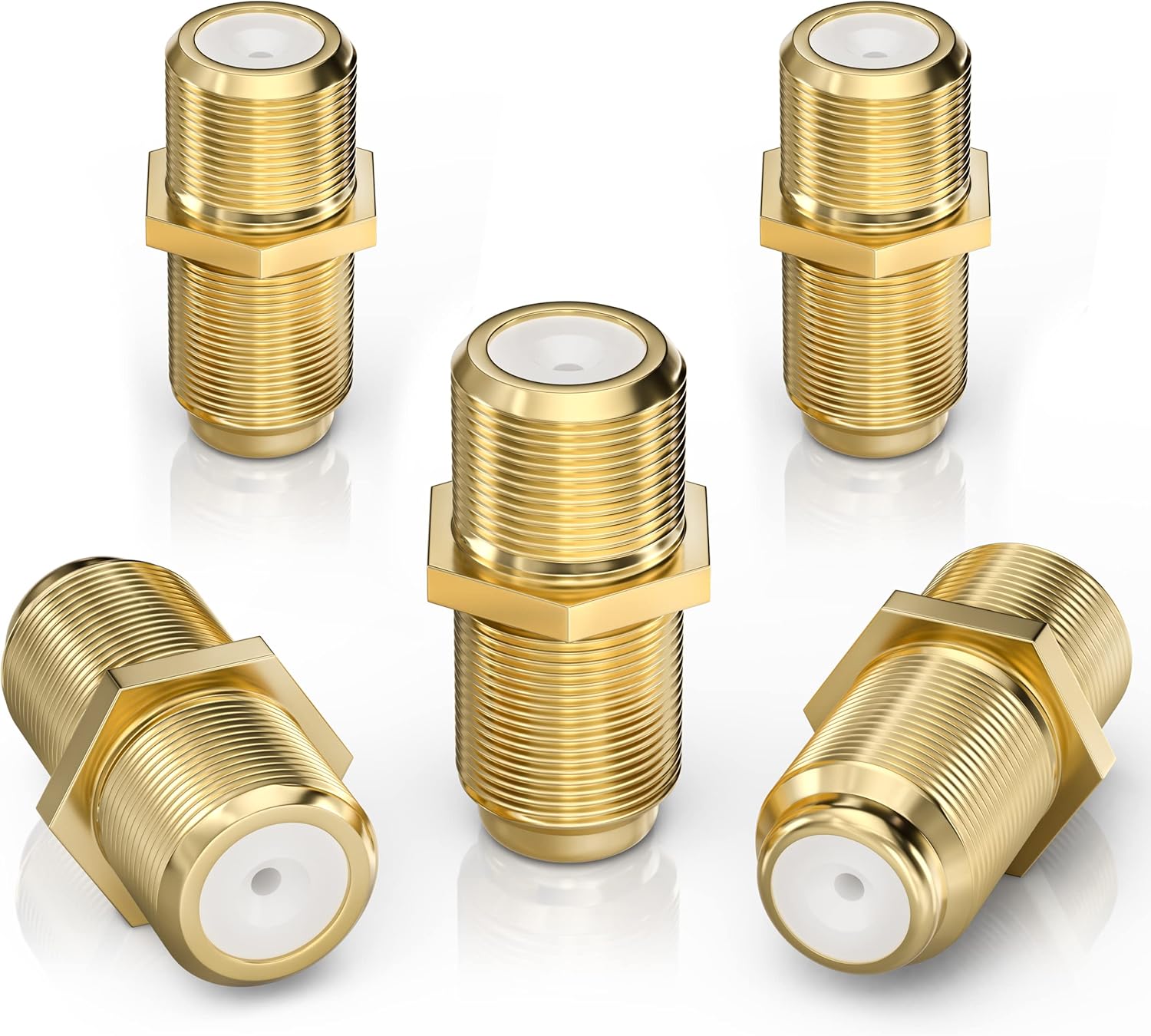 Amazon.com: BlueRigger Coaxial Coupler (5 Pack) - Cable Connectors for ...