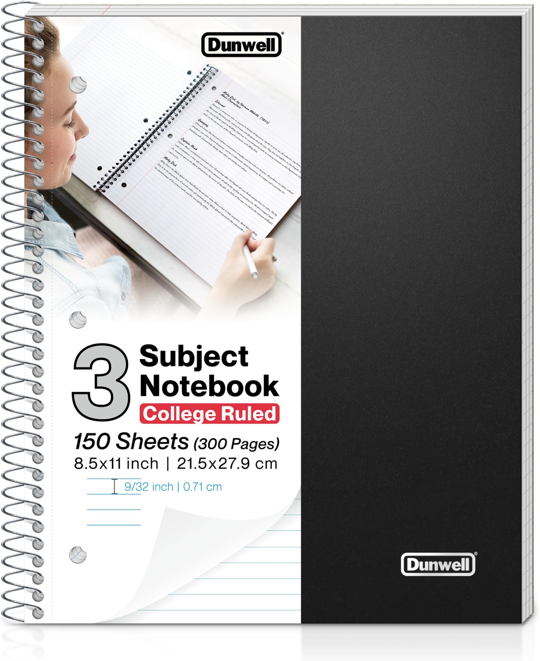 Amazon.com : Oxford Spiral Notebooks, 3-Subject, Wide Ruled Paper ...