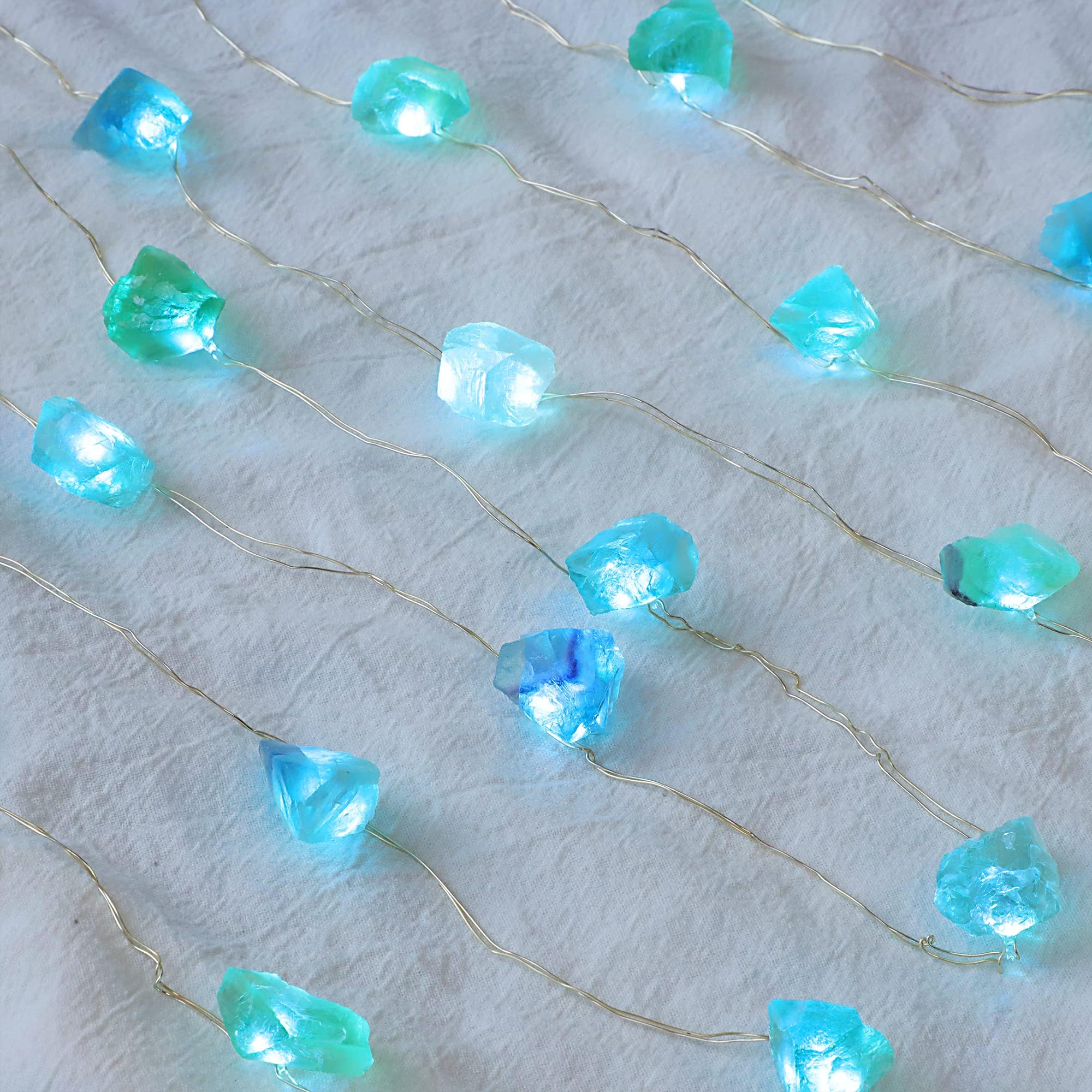 Amazon.com: PETRISTRIKE Crystal String Lights Battery Operated/USB with ...