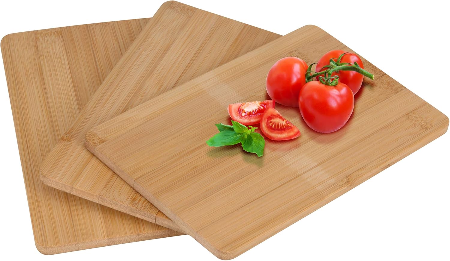 Oramics 3 Bamboo Chopping Boards - 22 x 14 x 0.8 cm - Breakfast Board ...