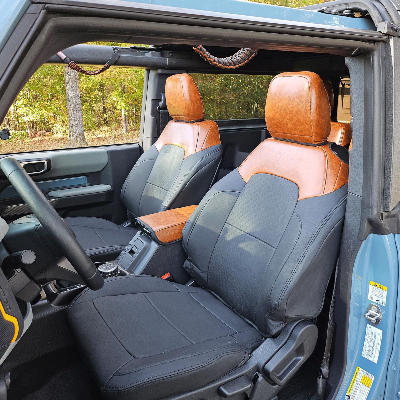 Amazon.com: Broaddict Seat Covers Fit for 2021-2025 Ford Bronco 2-Door ...