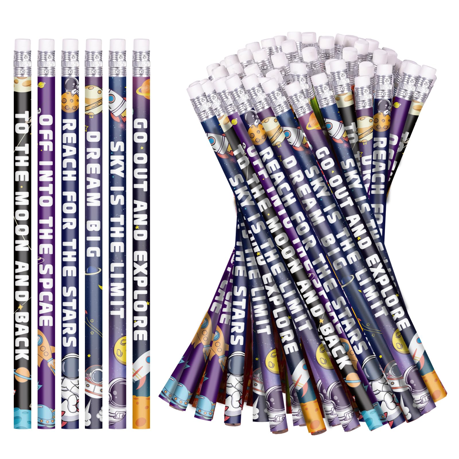 Amazon.com : emzrivo Space Pencils Fun Astronaut Pencils Outer Space ...