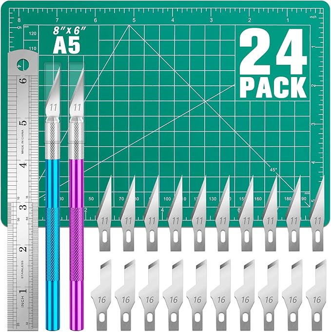 Amazon.com: JOYUMY 24 Pack Exacto Knife Kit Craft Knife Precision Hobby ...