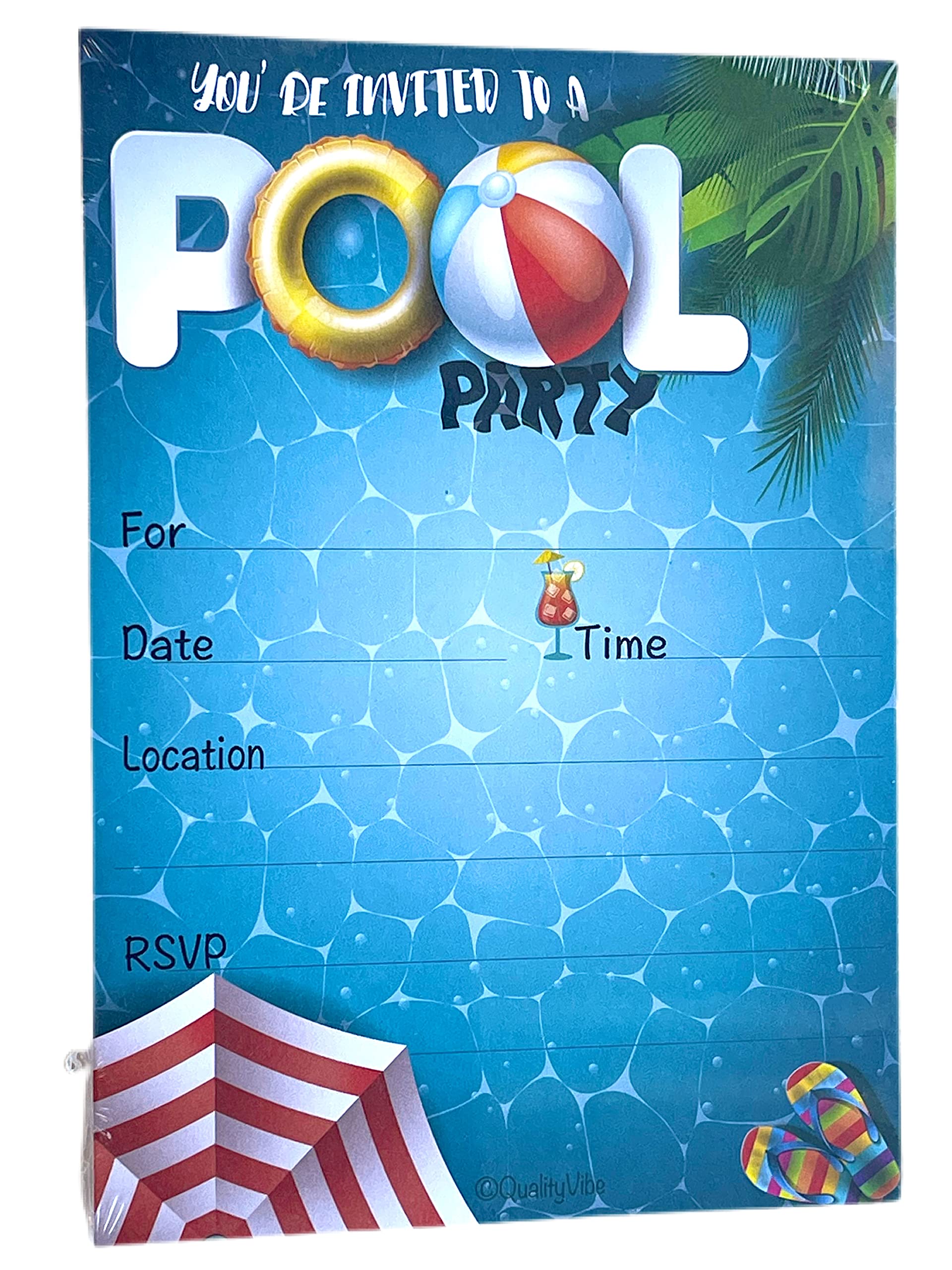Pool Party Invitations For Adults