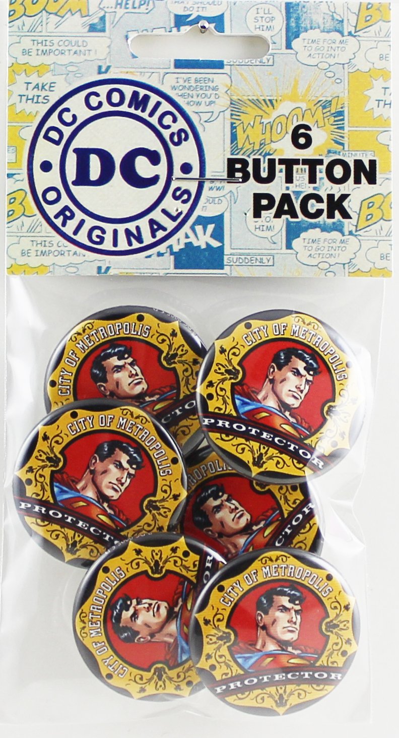 Buy Button set DC Comics Superman Crest 6 Individual Loose Buttons, 1. ...