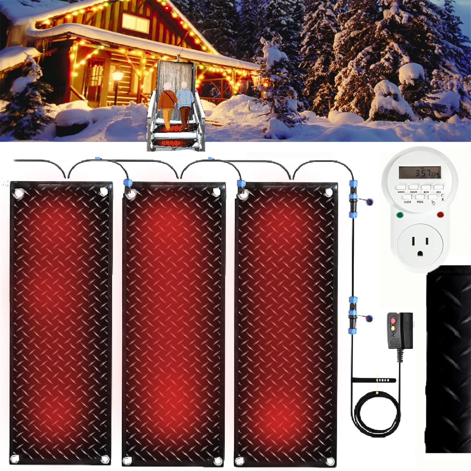 Heated Snow Melting Mats for Stairs,Heated Snow Melting Mats for ...